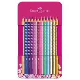 Faber-Castell Buntstifte Pinkes Sparkle, 12er Metalletui