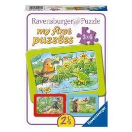 Puzzle Ravensburger Kleine Gartentiere 3 X 6 Teile