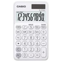 Casio SL-310UC Taschenrechner Wei&szlig; Display (Stellen): 10 solarbetrieben, batteriebetrieben (B x H x T) 70 x 8 x 118 mm