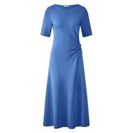 Jersey-Kleid Rundhals-&shy;Ausschnitt efixelle blau, 36