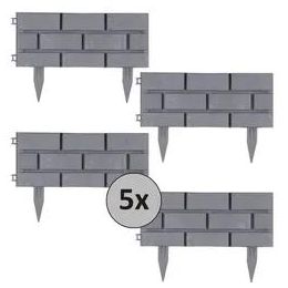 HTI-Living Beeteinfassung Steinmauer Grau Nessa