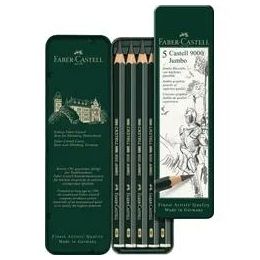 Faber-Castell Bleistifte Castell 9000 Jumbo HB 2B 4B 6B 8B, 5er Set