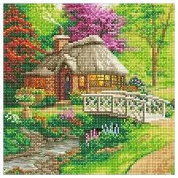 Craft Buddy CAK-TK2M - Crystal Art, Friendship Cottage, Thomas Kinkade Kit, 30 x 30 cm