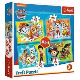 Trefl 4 in 1 Puzzle - Paw Patrol (Kinderpuzzle)