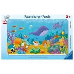 Rahmenpuzzle Ravensburger Tierkinder unter Wasser 15 Teile