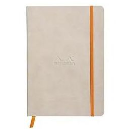 Quo Vadis Rhodiarama flexibles Notizbuch A5 80 Blatt Dot-Lineatur, beige 90g, mit Gummizugverschluss