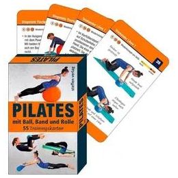 Trainingskarten: Pilates mit Ball, Band und Rolle