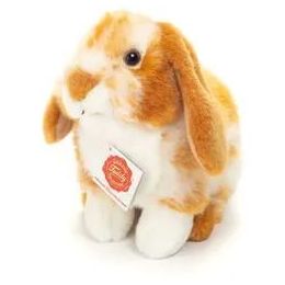 HERMANN TEDDY ORIGINAL Teddy Hermann 93723 - Hase sitzend hellbraun wei&szlig; gescheckt, Bauernhoftier, Pl&uuml;schtier, Stofftier, 20 cm
