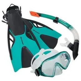 Schnorchel Set CAYMAN petrol-green (3-teilig, im Meshbag)