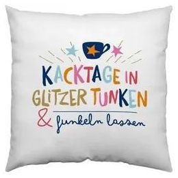 Sheepworld Kissen "Kacktage in Glitzer tunken & funkeln lassen"