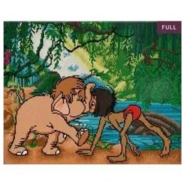 CRAFT Buddy CAK-DNY713L - Crystal Art Kit, Jungle Book Friends, 40x50 cm, Diamond Painting