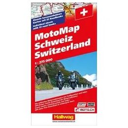 Schweiz MotoMap 1:275 000 Motorradkarte LZ bis 2026