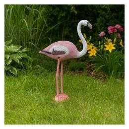 HTI-Living Garten-Figur Flamingo Rosa-Wei&szlig;