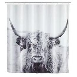 Wenko Duschvorhang Mod. Yak, Textil (Polyester), 180 x 200 cm, waschbar