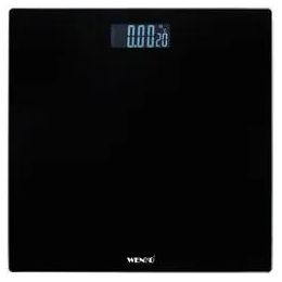 Wenko Personenwaage LCD Schwarz, digitale K&ouml;rperwaage bis 150 kg