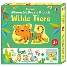 Allererstes Puzzle & Buch: Wilde Tiere
