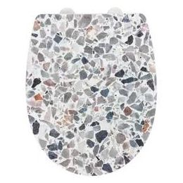 Wenko WC-Sitz Mod. Terrazzo High Gloss, aus bruchstabilem Thermoplast