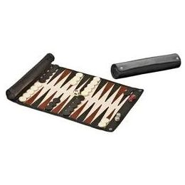 Philos Backgammon, Reise, aufrollbares Spielfeld, Kunstleder