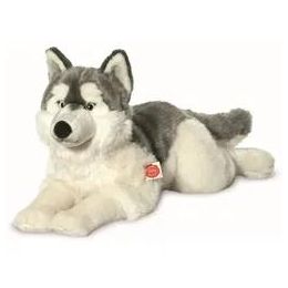 HERMANN TEDDY ORIGINAL Teddy Hermann 92782 - Husky liegend, 60 cm, Hund, Pl&uuml;schtier