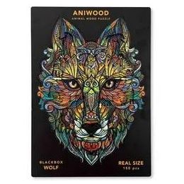 Aniwood J2315M - Animal Wood Puzzle, Blackbox Wolf M, Holz-Puzzle, 150 Teile