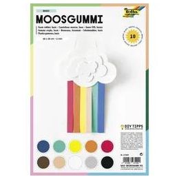 Folia Moosgummi BASIC 20x29cm 10 Blatt farbig
