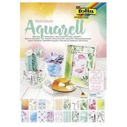 Folia Motivblock AQUARELL 24x34cm, 20 Blatt