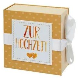Geschenkschachtel mit Band 13 x 13 cm Zur Hochzeit