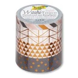 Folia Washi-Tape 4er Set HOTFOIL KUPFER 3x 15mmx5m + 1x 5mmx5m