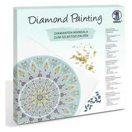 URSUS Diamond Painting "Diamantane Mandala Set 5", hellblau / taupe / wei&szlig;