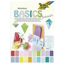 Folia Motivblock BASIC INTENSIV, 24x34cm, 20 Blatt, sortiert