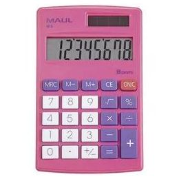 Maul M 8 Taschenrechner Pink Display (Stellen): 8 batteriebetrieben, solarbetrieben