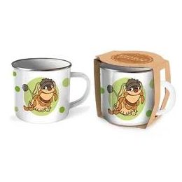 Tr&ouml;tsch Unser Sandm&auml;nnchen Emaille Becher Tasse Moppi