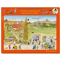 GERSTENBERG Wimmel-Rahmenpuzzle Herbst Motiv Bauernhof