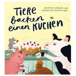 Tiere backen einen Kuchen