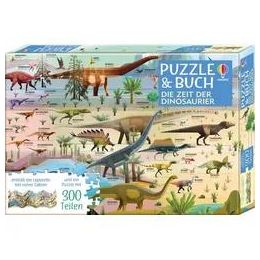 Puzzle & Buch: Die Zeit der Dinosaurier