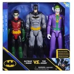 Spin Master DC Comics Batman 30cm Figuren-Set aus Batman (Rebirth), Robin und Joker, inkl. Stoffumhang