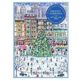 Abrams & Chronicle Books Michael Storrings Christmas in the City Greeting Card Puzzle