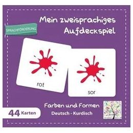 Mein zweisprachiges Aufdeckspiel, Farben und Formen Deutsch-Kurdisch (Kinderspiel)