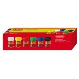 Herlitz Schulmalfarbe 6 T&ouml;pfe je 25 ml
