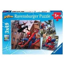Ravensburger Kinderpuzzle 3x49 Teile - Spider-Man besch&uuml;tzt die Stadt