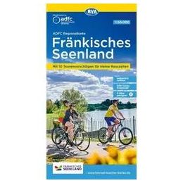 ADFC-Regionalkarte Fr&auml;nkisches Seenland, 1:50.000, mit Tagestourenvorschl&auml;gen, rei&szlig;- und wetterfest, E-Bike-geeignet, GPS-Tracks Download