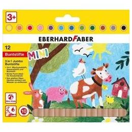 Eberhard Faber Buntstifte Mini Maxi 3in1 Jumbo 12er Set