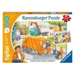 Ravensburger tiptoi&reg; Puzzle f&uuml;r kleine Entdecker: M&uuml;llabfuhr - 2x12 Teile