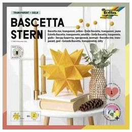 Folia Bascetta-Stern Set, TRANSPARENTPAPIER 115g/m2, 15x15cm, 32 Blatt, gelb