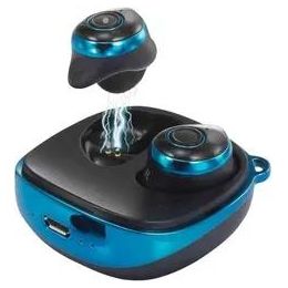 Renkforce RF-BTK-200 In Ear Kopfh&ouml;rer Bluetooth&reg; Blau, Schwarz Headset