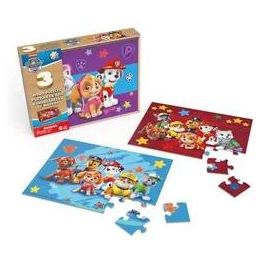 Spin Master PAW Patrol Holzpuzzle-Sammlung, 3er Set mit stabiler Holzbox zur Aufbewahrung, 24-teilige Kinderpuzzles, Puzzle-Spa&szlig; f&uuml;r Vorschulkinder ab 3 Jahren