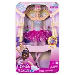 Mattel Barbie Dreamtopia Zauberlicht Ballerina (blond), Puppe mit Leucht-Kleid