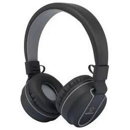 Renkforce RF-BTK-100 On Ear Headset Bluetooth&reg; Schwarz, Grau Headset, Faltbar