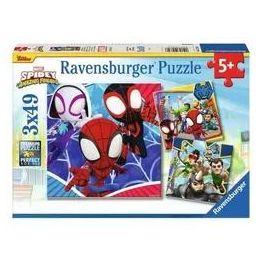 Ravensburger Kinderpuzzle 3x49 Teile - Spider-Man - Spideys Abenteuer