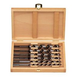 Projahn Schlangenbohrer-Set, CV-Stahl, 6-teilig, 6-kant Schaft, &Oslash; 10-12-14-16-18-20 mm, L&auml;nge 230 mm, in Holzkassette